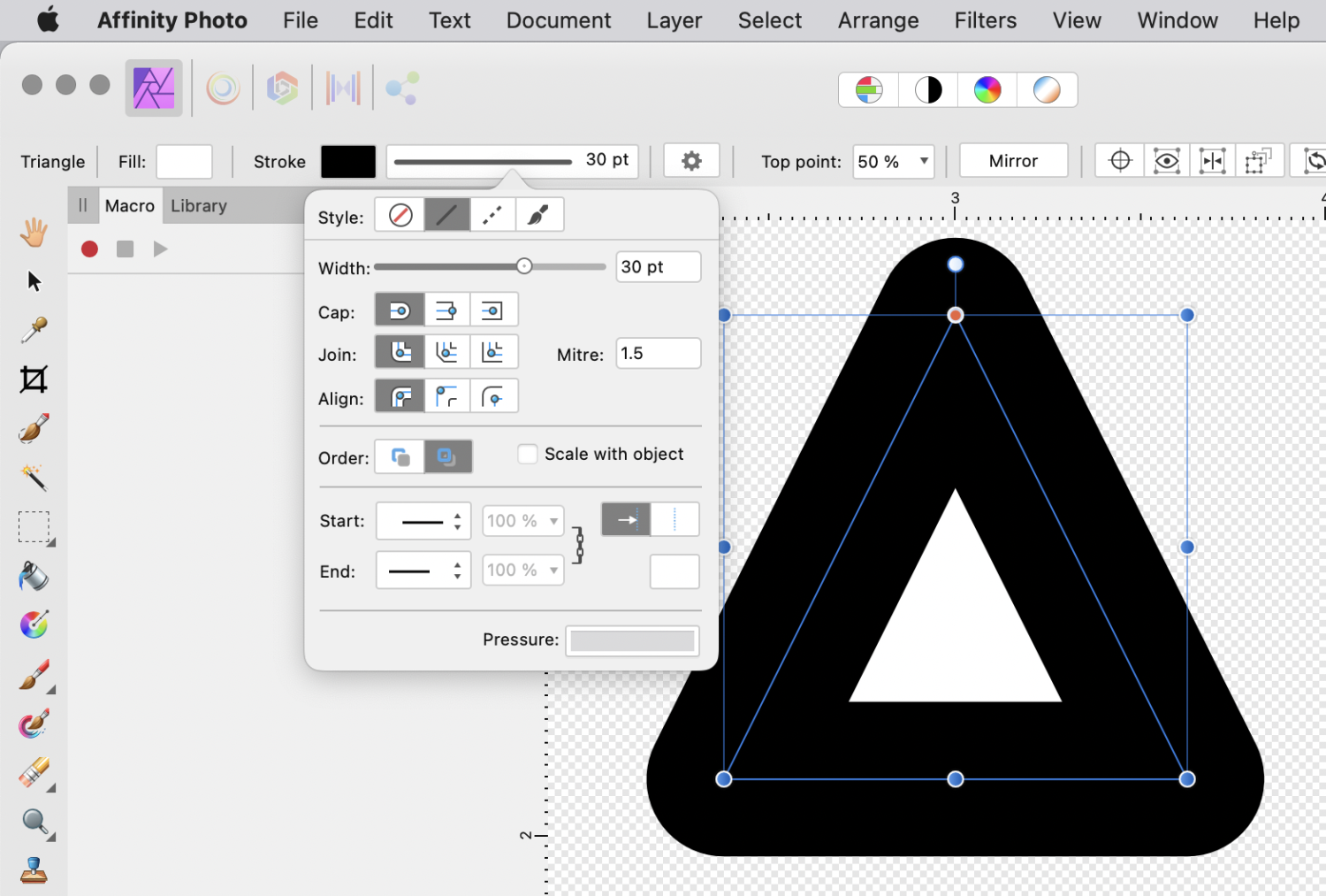 Cannot find rounded corners option for my shape (Affinity Photo 2) - Desktop Questions (macOS ...