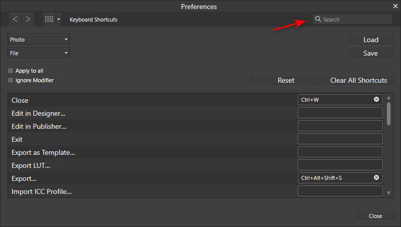 Keyboard Shortcuts Search Box Feedback For The Affinity V2 Suite Of Products Affinity Forum