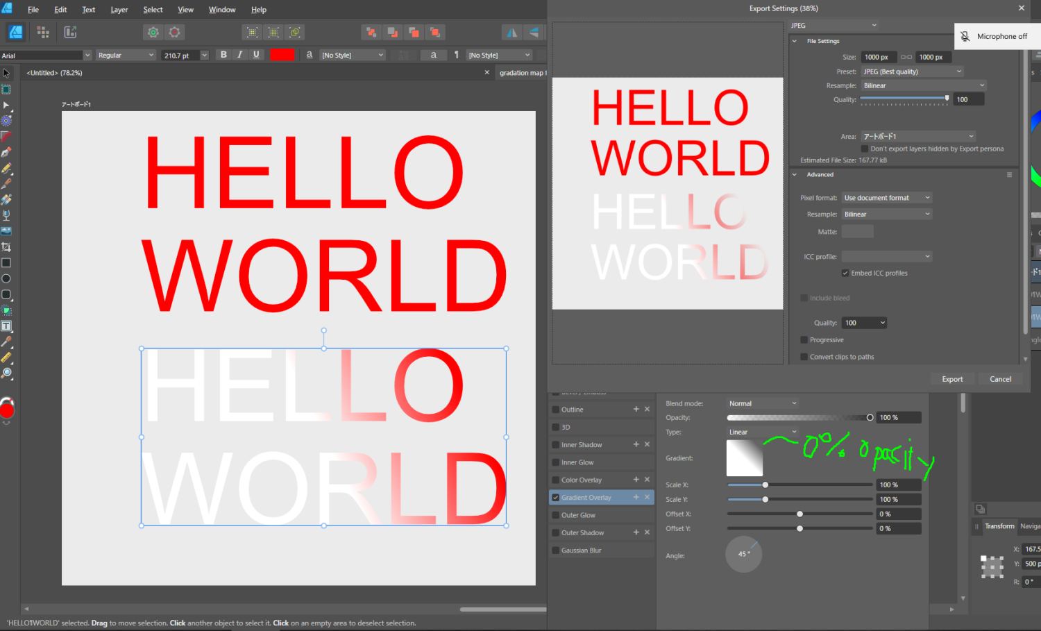 Layer Effects Gradient Overlay Opacity Affects Wrong On Text Layer When Exporting V2 Bugs