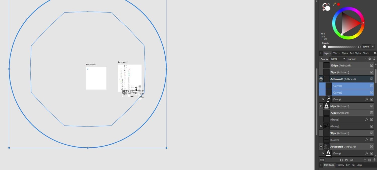 Weird shape outline when select a vector - Desktop Questions (macOS and Windows) - Affinity | Forum
