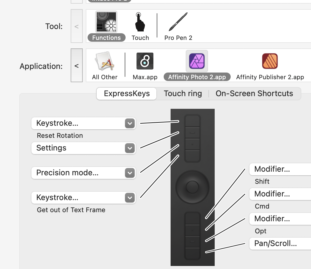 Configure wacom expresskey with Designer 2 - Feedback for the Affinity V2 Suite of Products ...