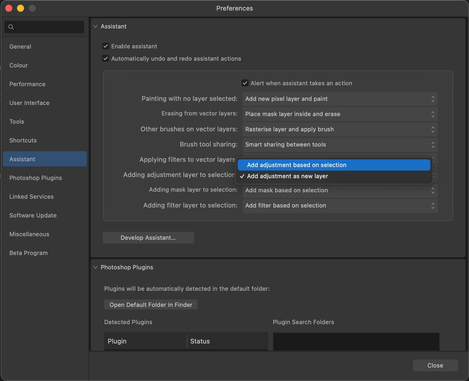 Add adjustment layer with a layer selected > child layer - Desktop Questions (macOS and Windows ...