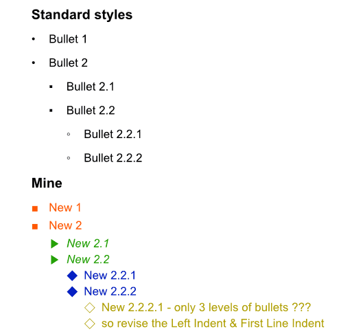 How to style bullet points lv 2 - Desktop Questions (macOS and Windows ...