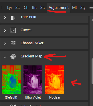 Affinity Photo Gradient Map Preset - How to Access them - Pre-V2 ...