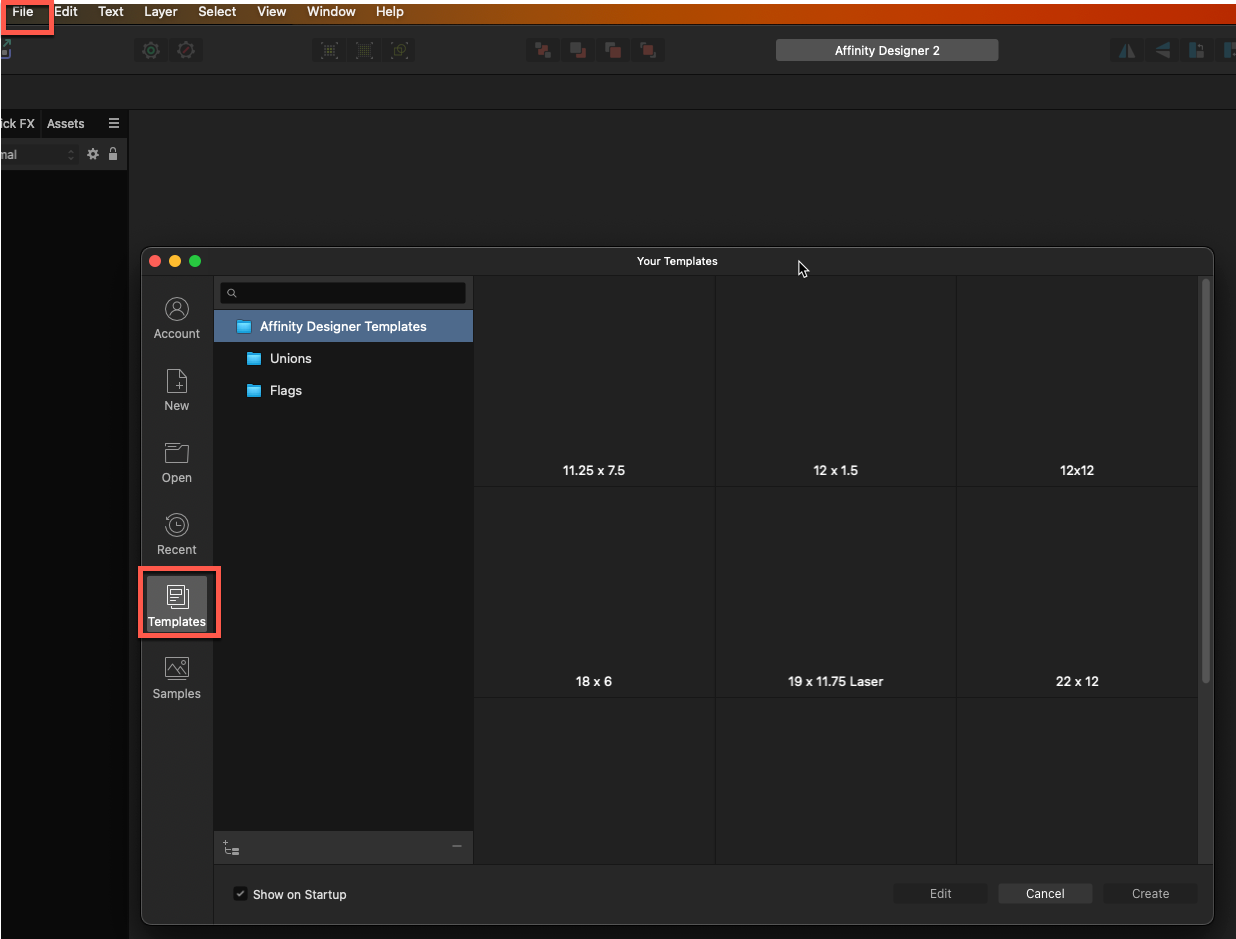 Crash When Using Templates V2 Bugs Found On Macos Affinity Forum