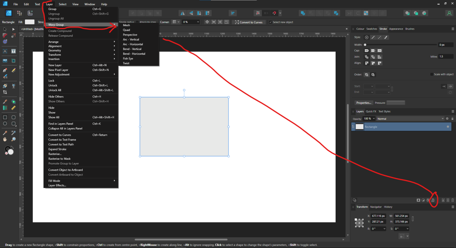Designer > Function transforms perspective and free transformation - Desktop Questions (macOS ...