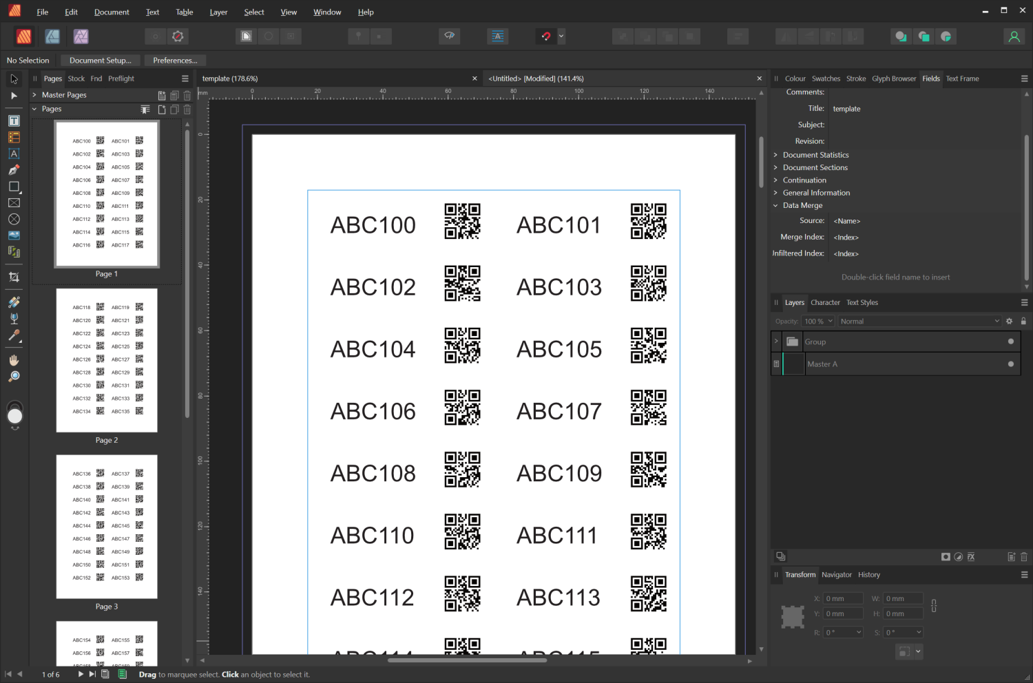 Serial Numbers, barcodes and QR codes with Affinity Publisher - Desktop Questions (macOS and ...