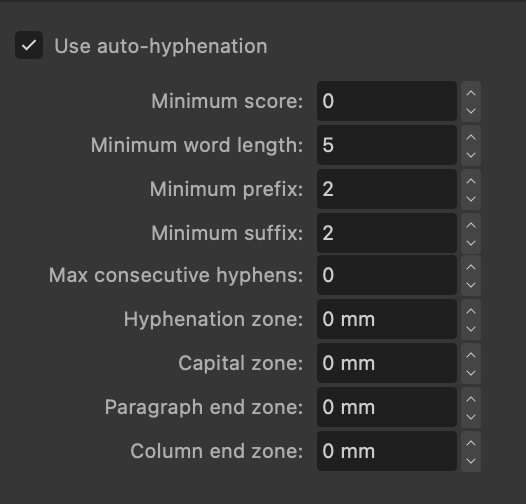 Don't break compound words at their hyphen if the prefix is less than the specified minimum ...