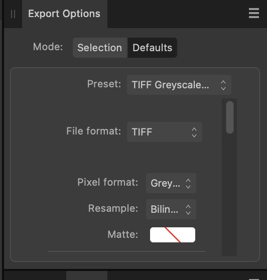 Export Options Panel Could Use Some Tlc Feedback For The Affinity V2