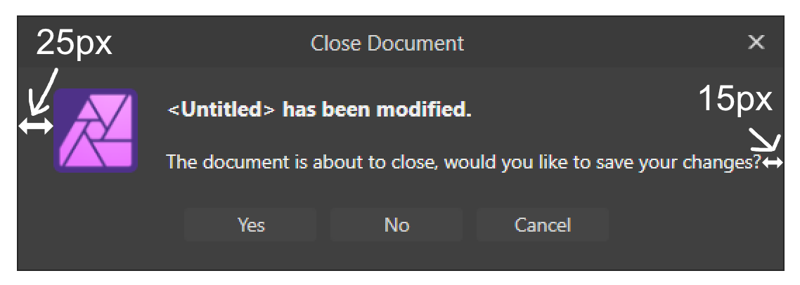 New Close Document Dialog Feels Cramped Feedback For The Affinity V2 Suite Of Products