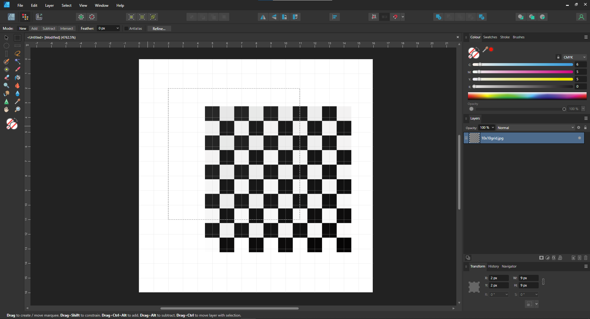 Feature request: when I select with marquee/lasso/flood tool, select ...