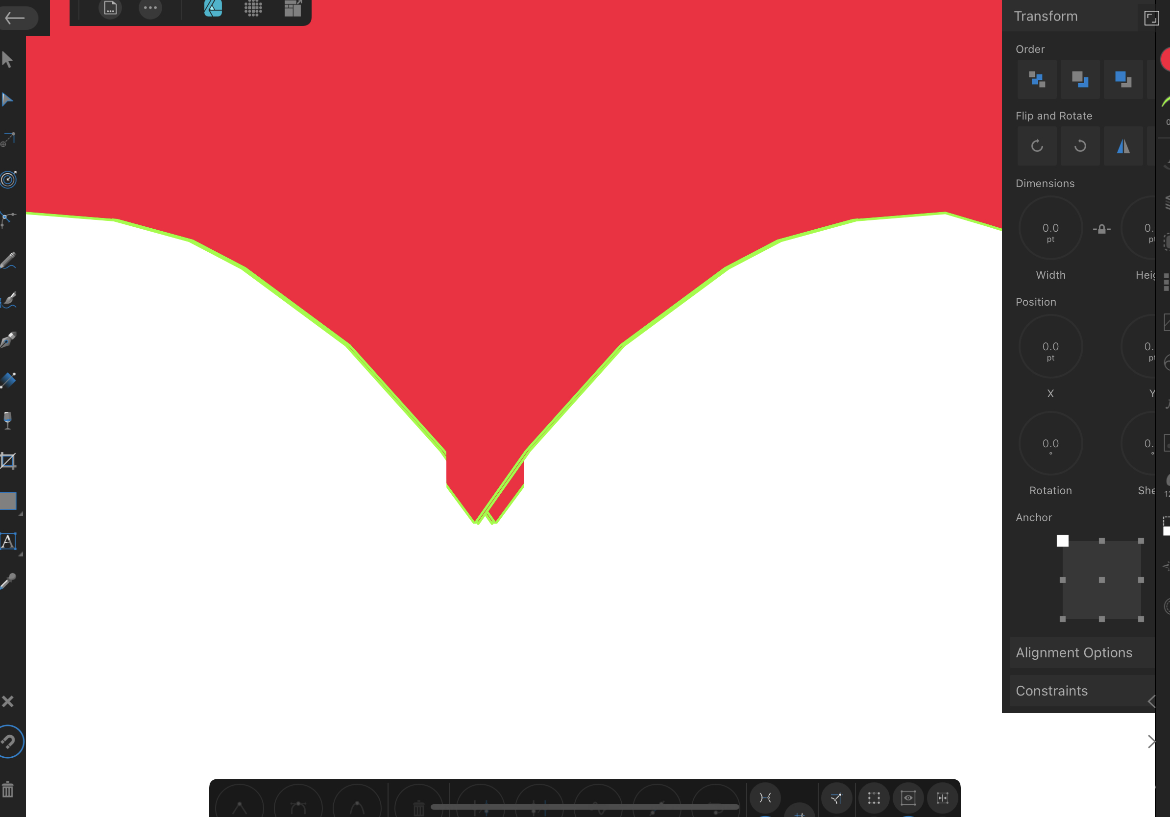 Affinity Designer V1 How Can I Remove The Right Side Of The Traced Image Ipad Questions
