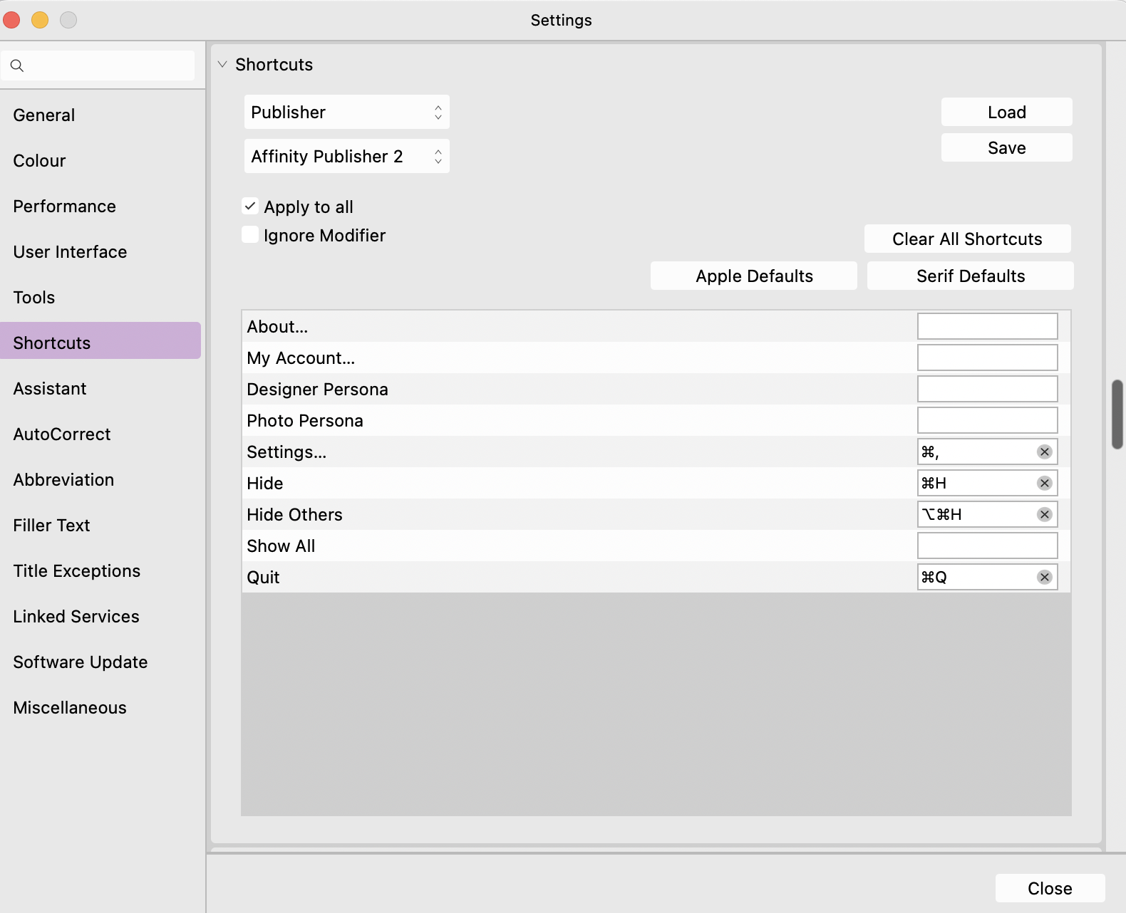 New Keyboard Shortcut Desktop Questions Macos And Windows Affinity Forum