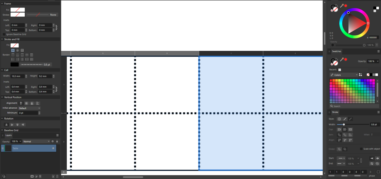 Publisher - Unable to make rounded dotted lines in a table - Desktop Questions (macOS and ...