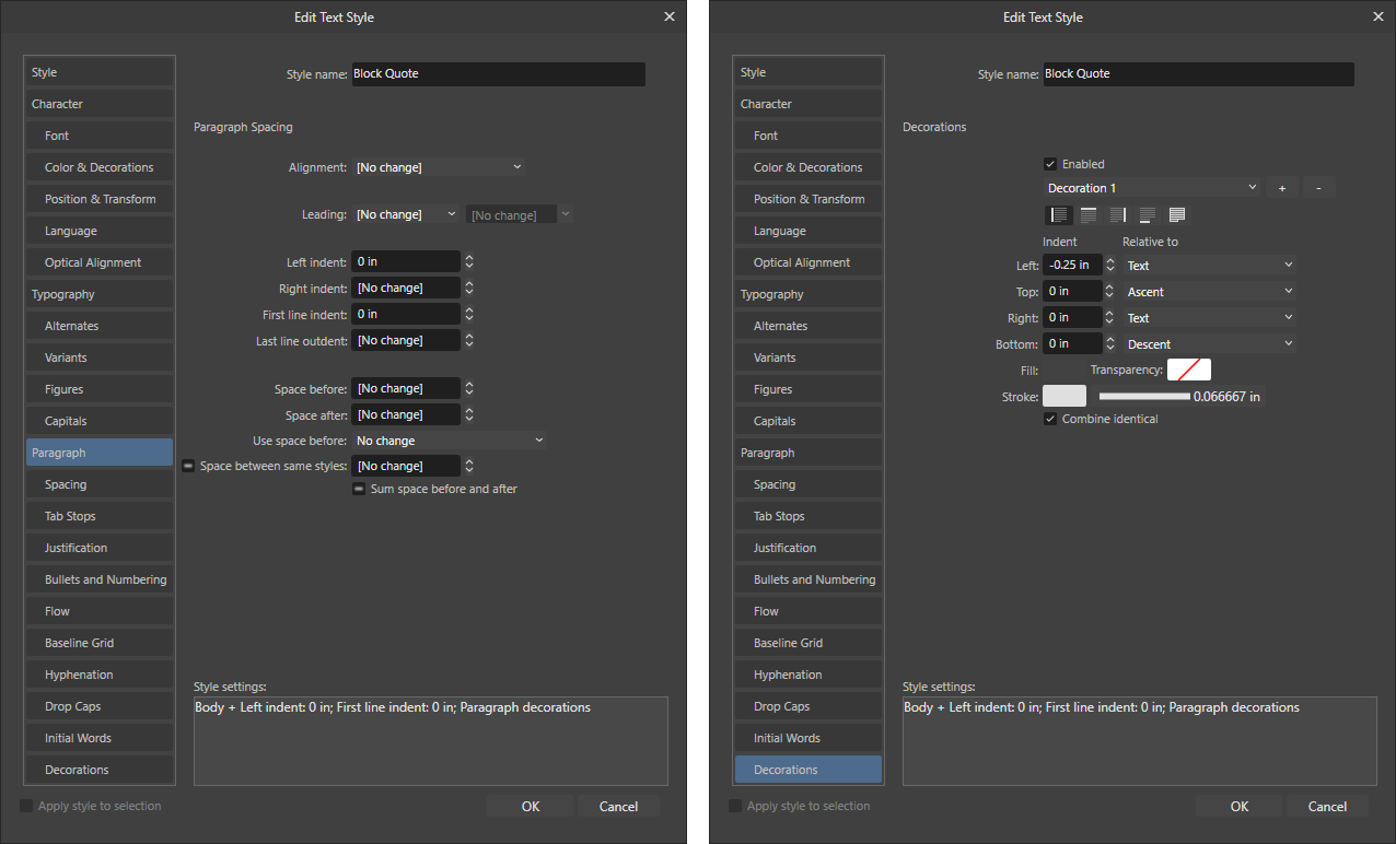 Publisher - How to create a header style with a visual decoration prior ...