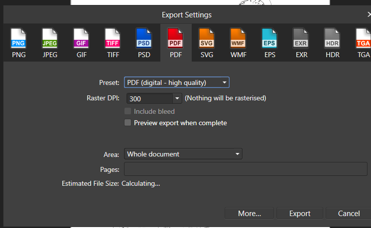Affinity 1 Not Exporting To Pdf Error Message Desktop Questions Macos And Windows