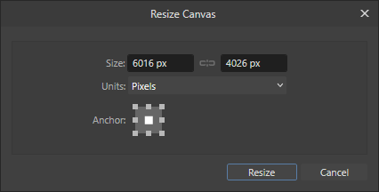 Resizing canvas size will not work - Desktop Questions (macOS and Windows) - Affinity | Forum