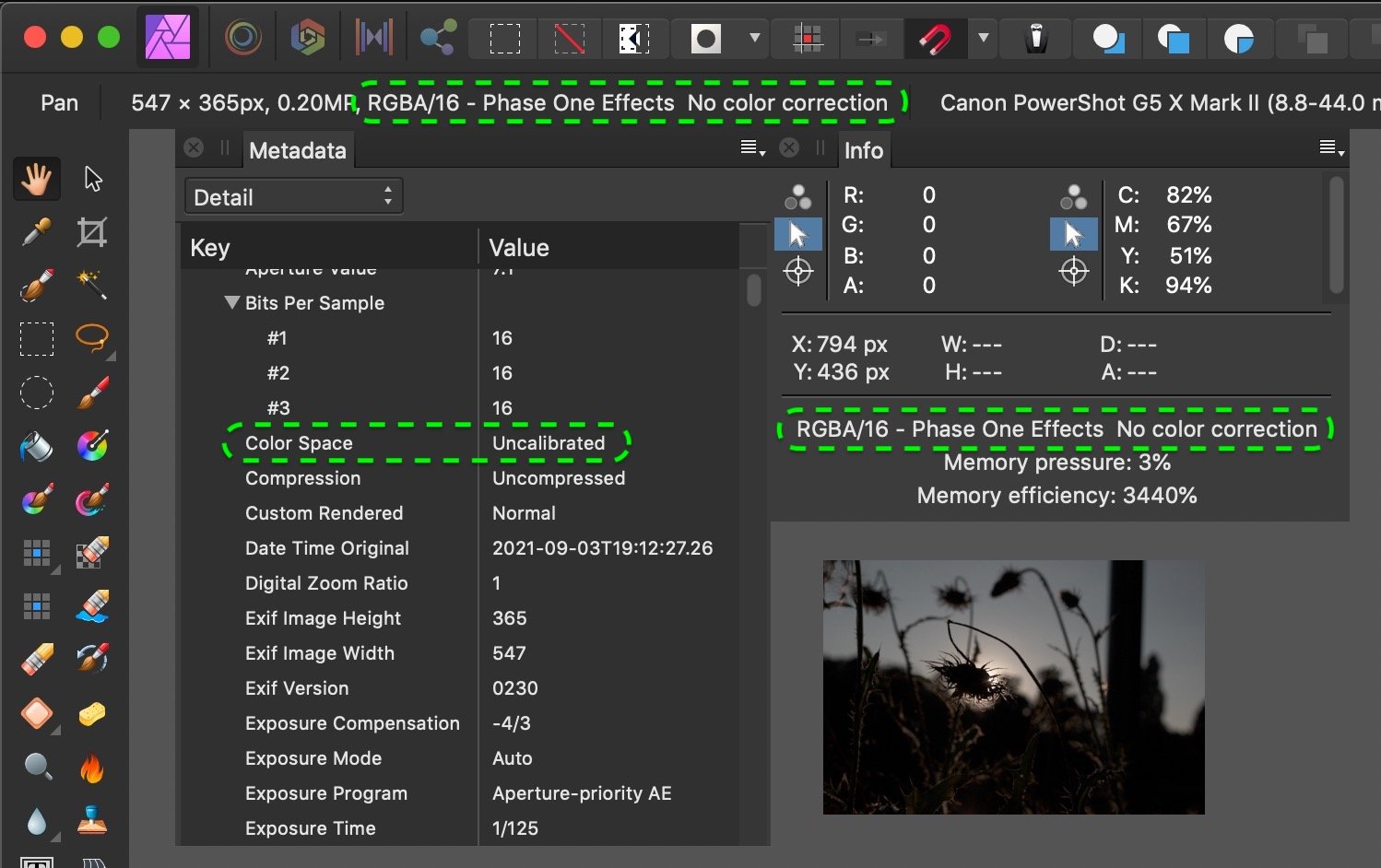 Can Affinity Photo export a non-color-corrected TIFF for use in the Calibrite/ X-Rite ICC ...