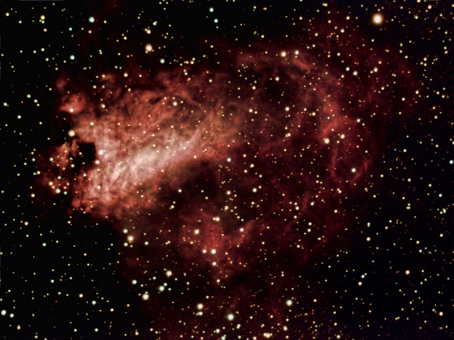 M17/NGC 6618 The Omega Nebula, also known as the Swan Nebula, Checkmark Nebula, Lobster Nebula ...