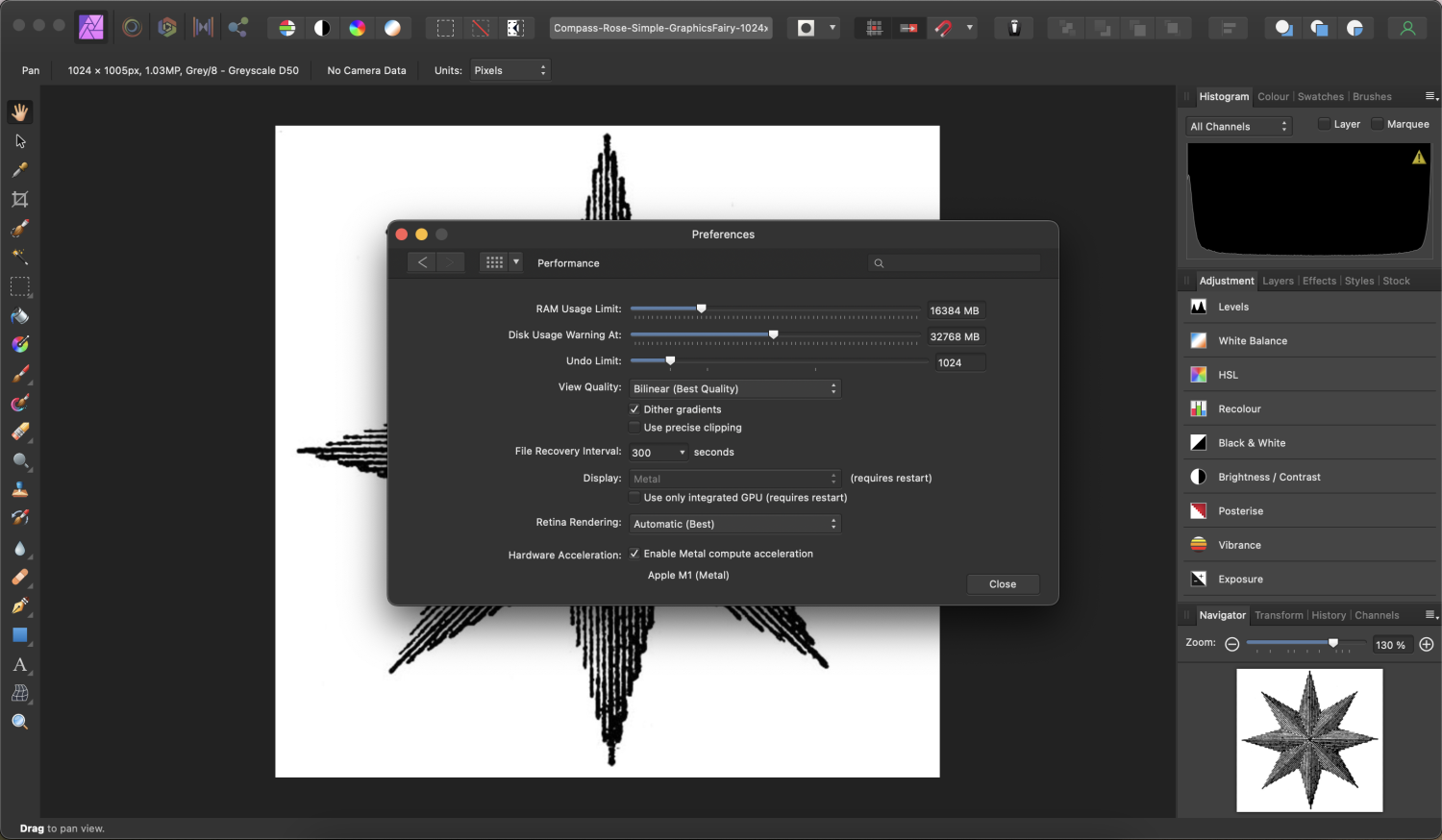 Liquify Persona and Live Filter Layer with Liquify brush cursor freezing while hovering over the ...