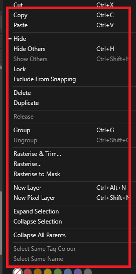 Adjustments Panel Right Click Menu Misses Option To Merge Visible Layers V2 Bugs Found On