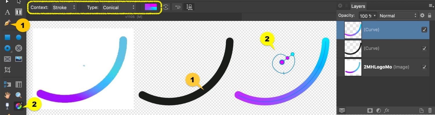 Newbie: Designer v2 macOS Curve Form with a degraded? - Affinity on Desktop Questions (macOS and ...