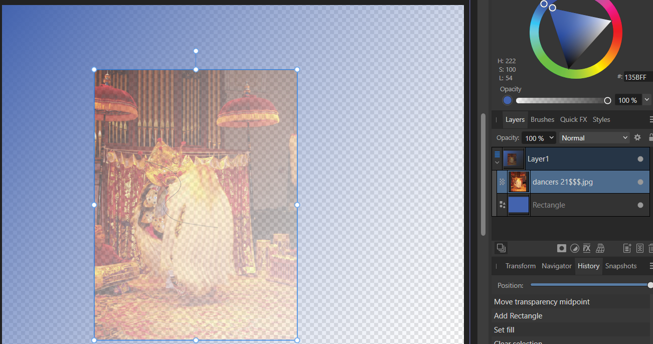 Adding Pixel Layers To Vector Layer With Transparency Gradient Not 9806