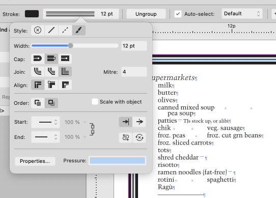 Border styles (for example, thin-thick) for text frames. - Desktop Questions (macOS and Windows ...