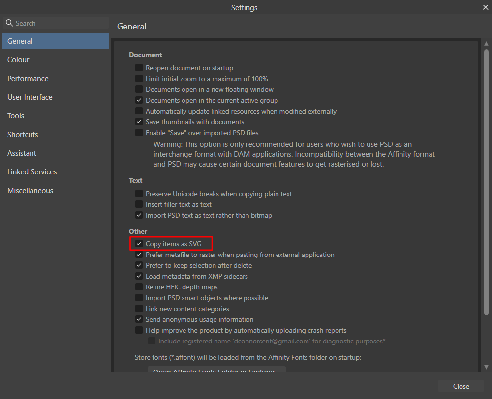 Paste to external programs. - Desktop Questions (macOS and Windows) - Affinity | Forum
