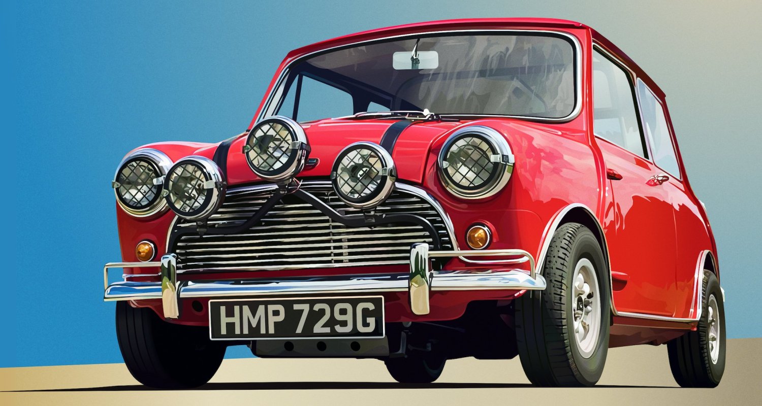The red Mk1 Austin Mini Cooper S from the Italian Job - Share your work ...