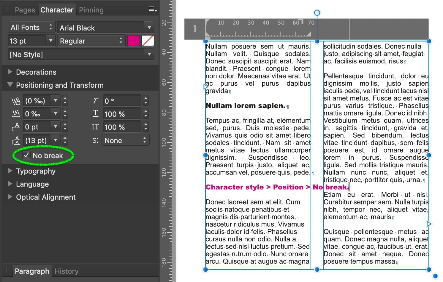 Publisher: Tricky situation with Master Pages & double column breaks - Desktop Questions (macOS ...