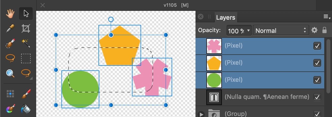 Moving a pixel selection of multiple pixel layers at once not working ... Moving a pixel selection of multiple pixel layers at once not working ...