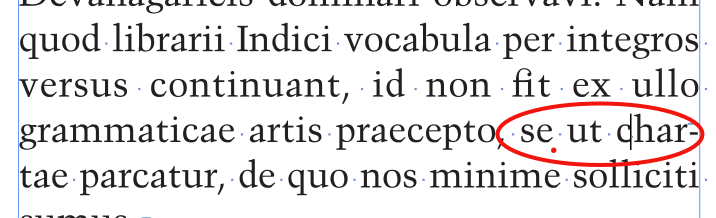 Strange cursor behavior around standard ligatures in justified text ... Strange cursor behavior around standard ligatures in justified text ...