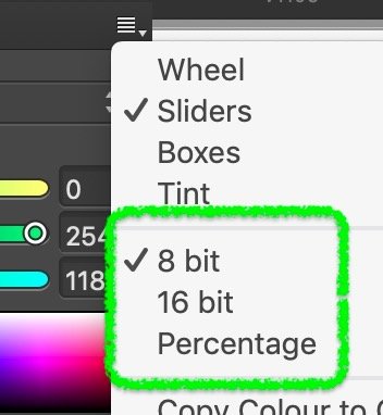 Wrong RGB values in the Colour panel / Info panel - Desktop Questions (macOS and Windows ...