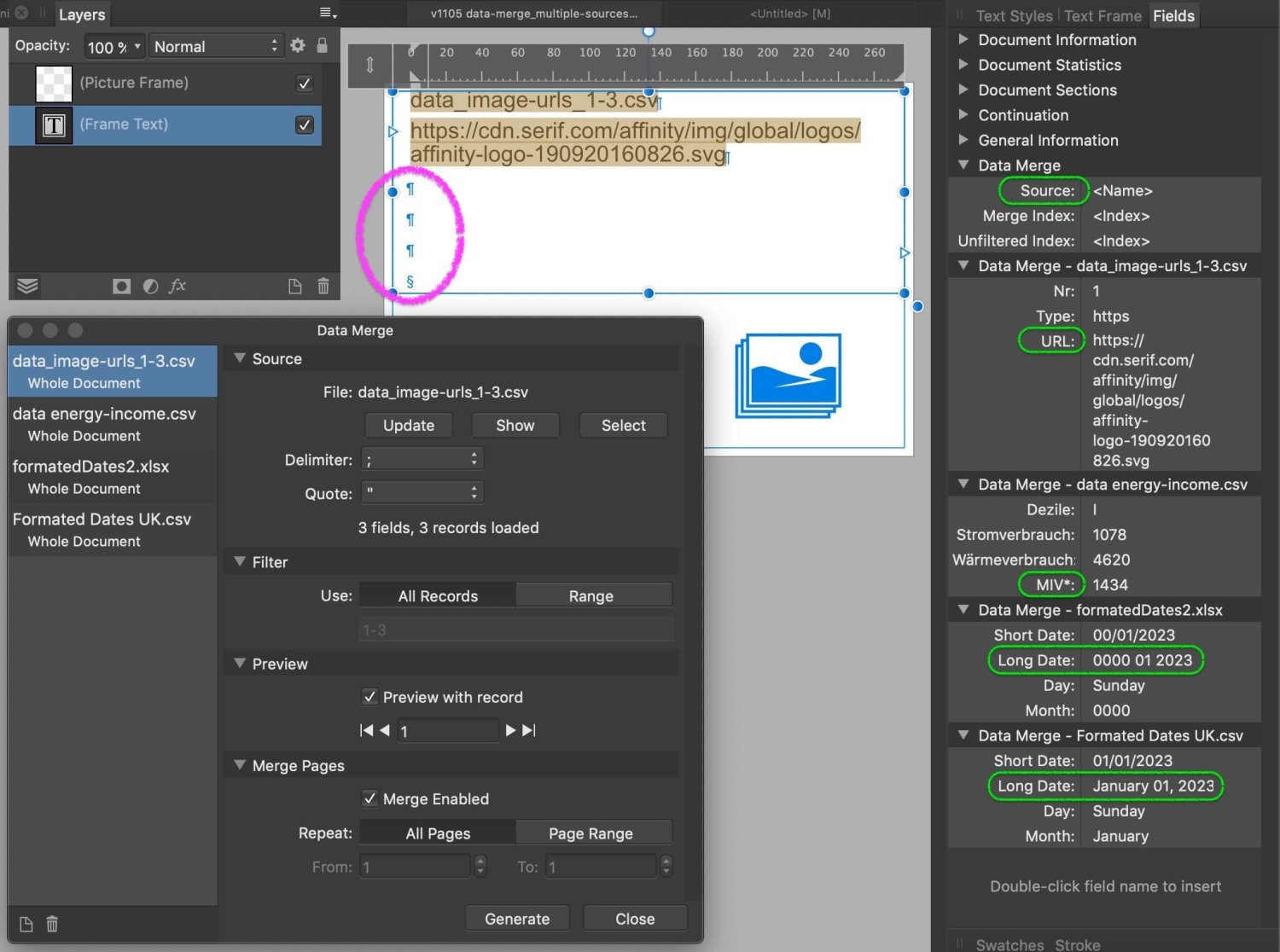 Data Merge References The Incorrect Data Source When Using Multiple Excel Data Merge Source