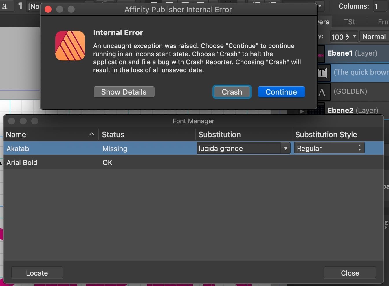 Font Manager can't find the font and won't replace the missing font - Desktop Questions (macOS ...