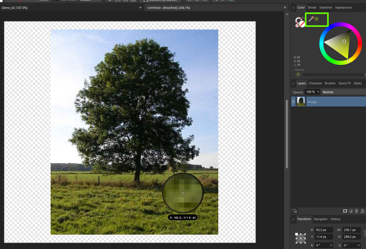 How can I select and save a colour from an image? - Desktop Questions ...