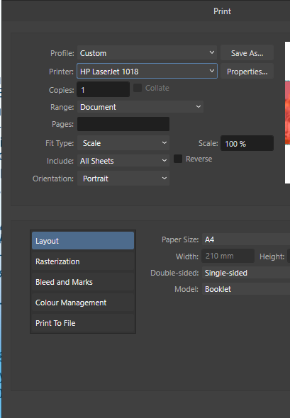 How to print booklet with landscape pages - Affinity on Desktop ...