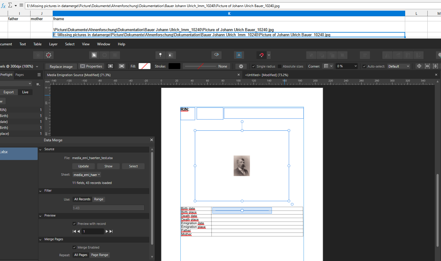 Missing pictures in data merge - Affinity on Desktop Questions (macOS and Windows) - Affinity ...