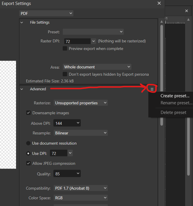 Designer 2.2.0.2005 Export as Lab Help - Desktop Questions (macOS and Windows) - Affinity | Forum