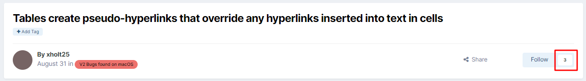 Tables Create Pseudo Hyperlinks That Override Any Hyperlinks Inserted Into Text In Cells V2