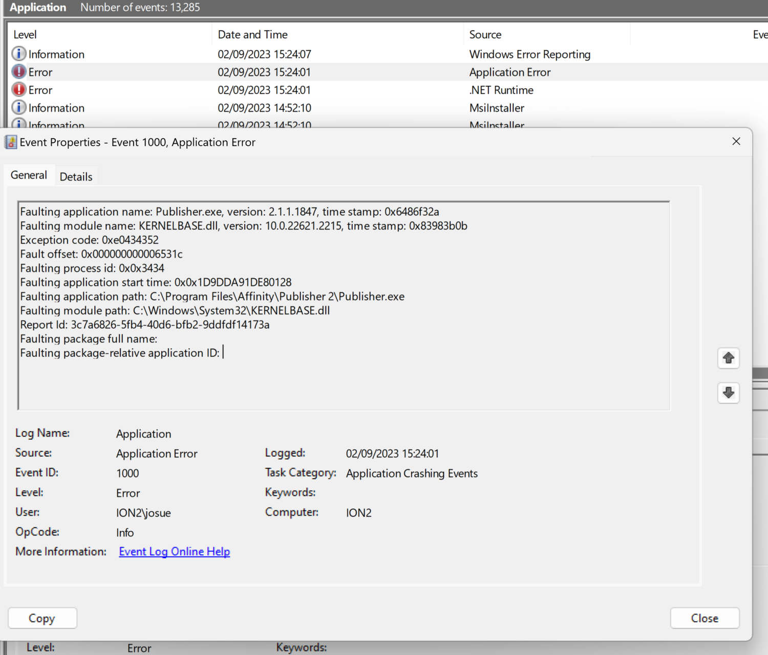 Windows 11 Laptop not Loading Affinity Photo 2 - Desktop Questions ...
