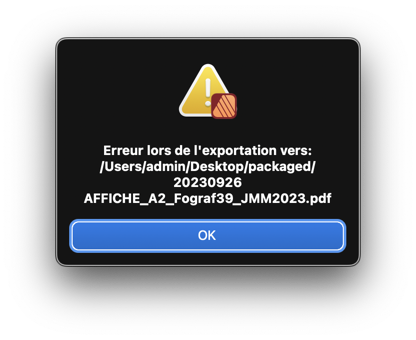 Bug pour l'export en PDF - V2 Bugs found on macOS - Affinity | Forum