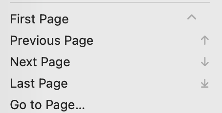 Next Page and Previous Page Shortcuts Display Incorrectly in Document Menu - V2 Bugs found on ...