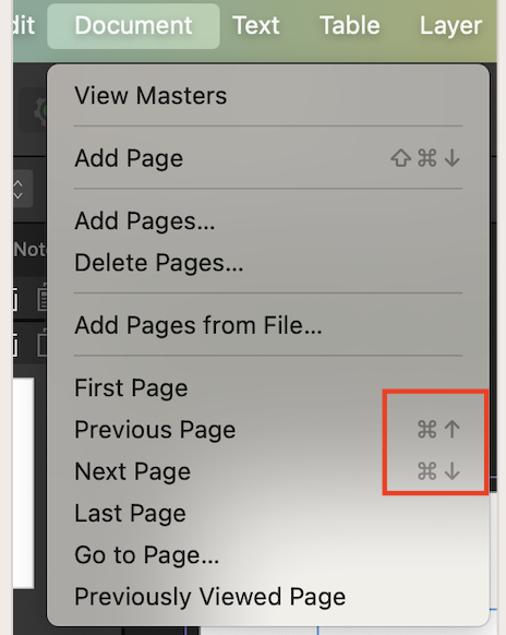 Next Page and Previous Page Shortcuts Display Incorrectly in Document ...