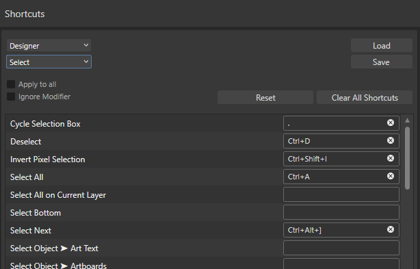 Export persona: Select Next/Previous shortcut doesn't work - V2 Bugs found on Windows - Affinity ...