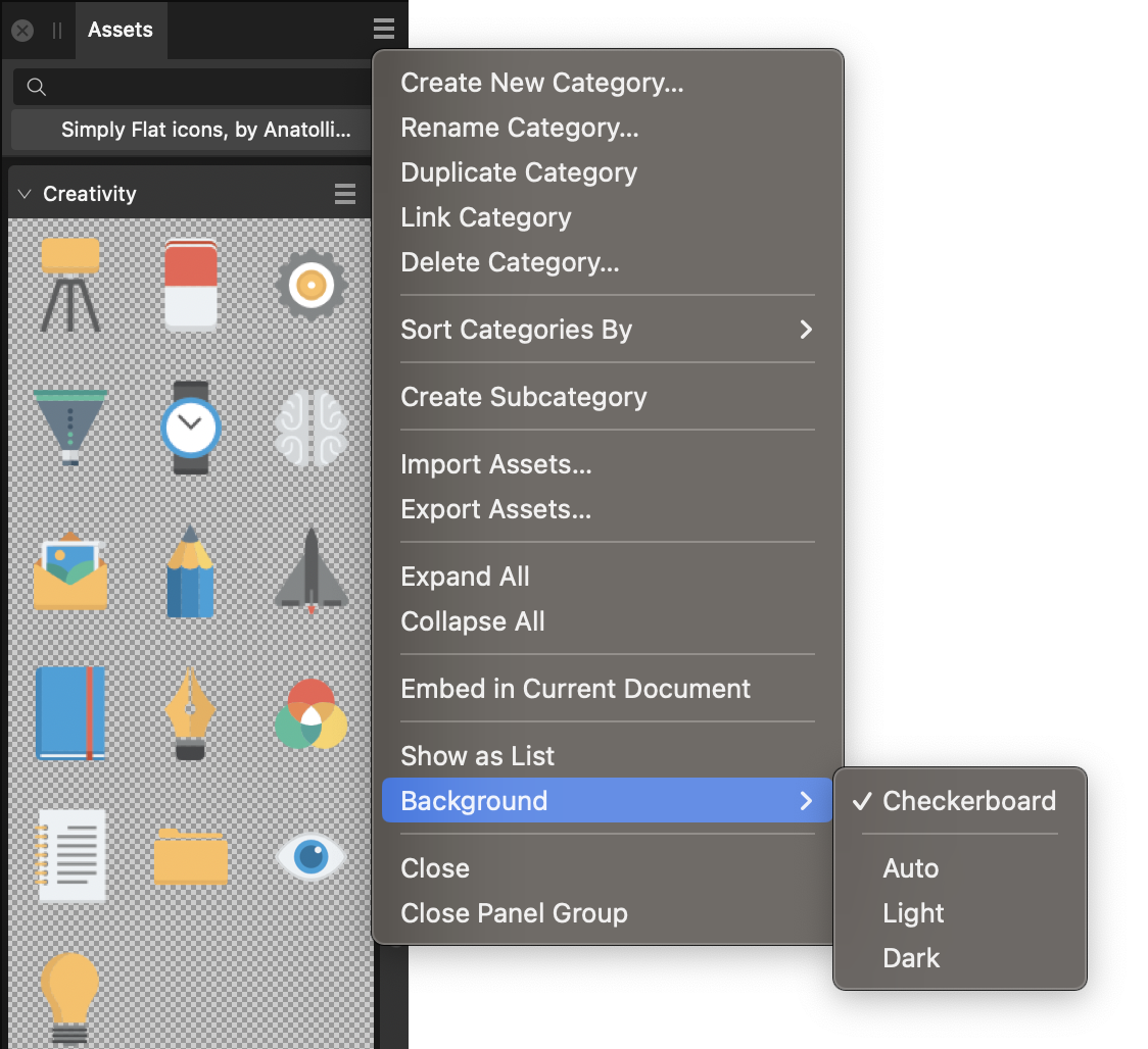 Ability to change Asset Panel background colour - [ARCHIVE] 2.5, 2.4, 2.3, 2.2 & 2.1 Features ...