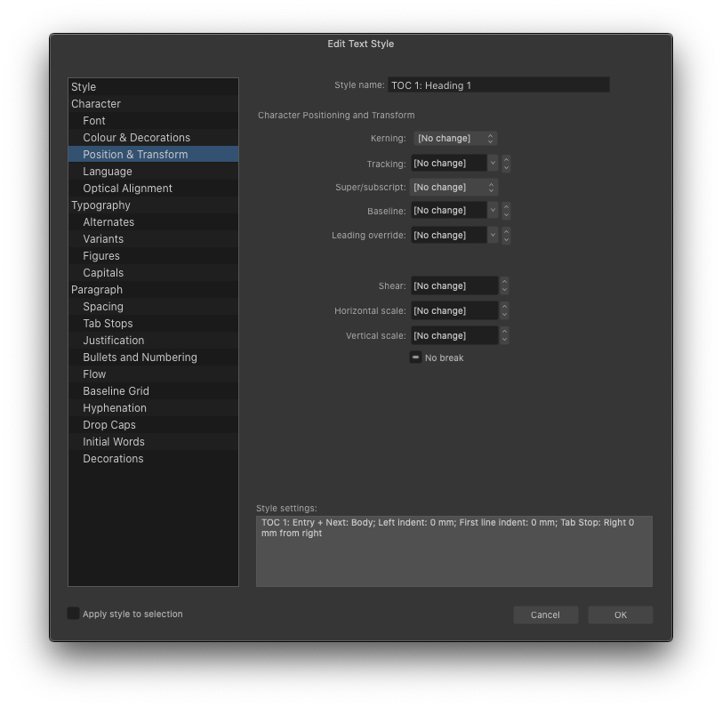 TOC & styles logic - Page 2 - Affinity on Desktop Questions (macOS and Windows) - Affinity | Forum