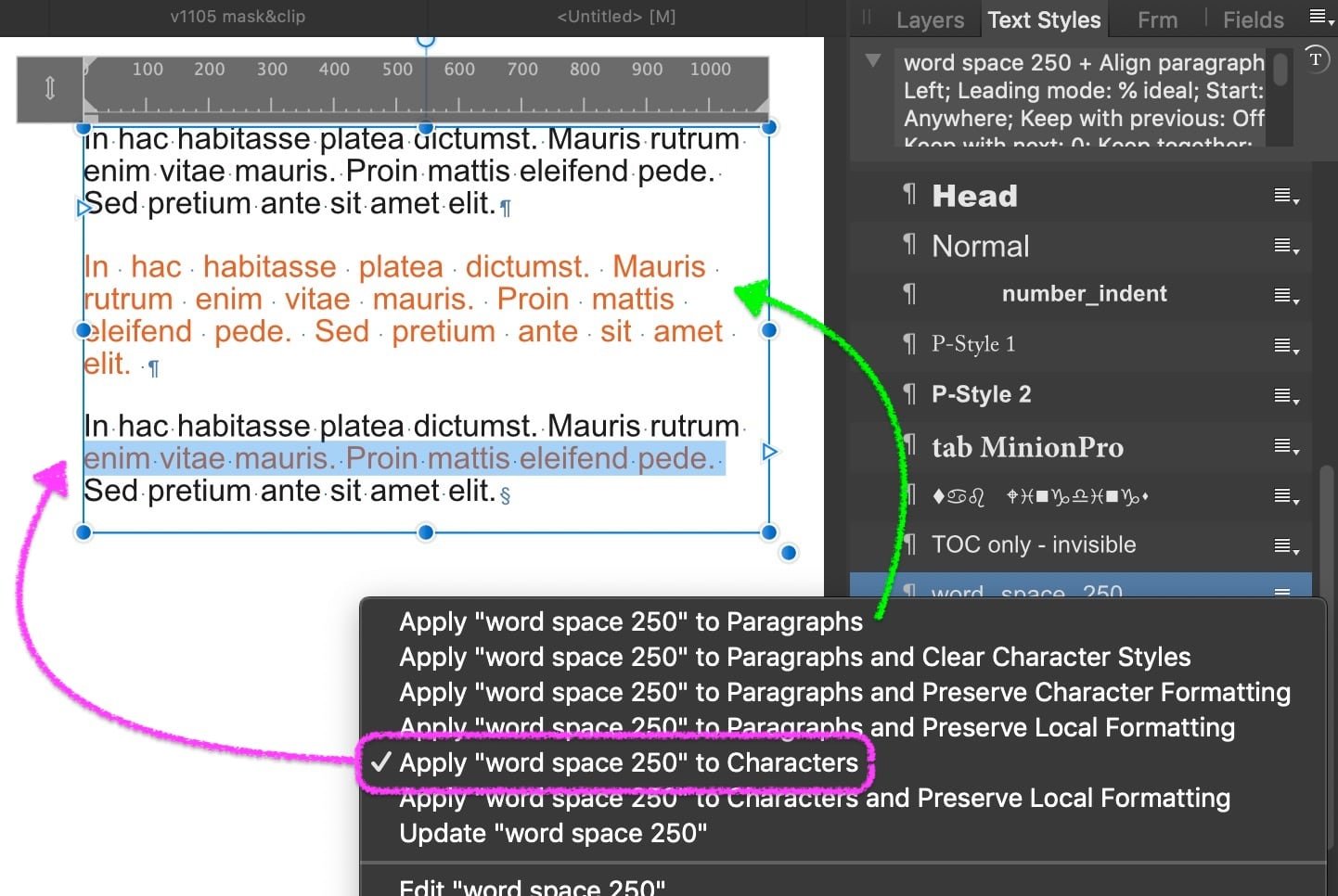 Can I adjust word spacing line by line? - Desktop Questions (macOS and ...