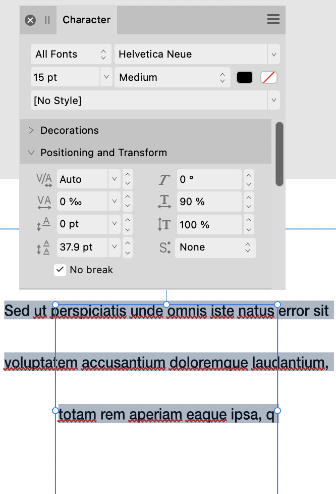 No Text Frame Reflow - V2 Bugs found on macOS - Affinity | Forum